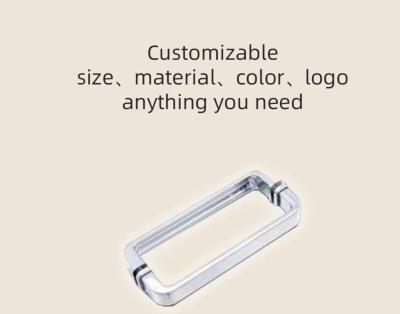 China Double Sided Sliding Shower Door Handles Zinc Alloy Bathroom Shower Handle for sale