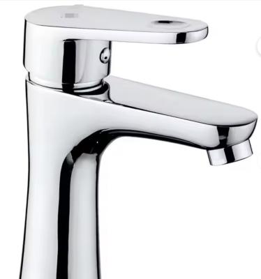 China Zinc Alloy Bathroom Sink Faucet Single Handle Contemporary With Polished Surface for sale