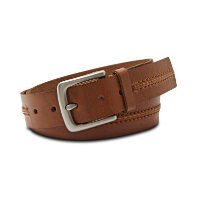 China Standard Custom Genuine Leather Belt , Mens Trouser Belts Pin Buckle for sale