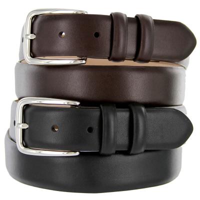 China 100 Percent Leather Belt , Formal Leather Belts With Two Keeper Details for sale