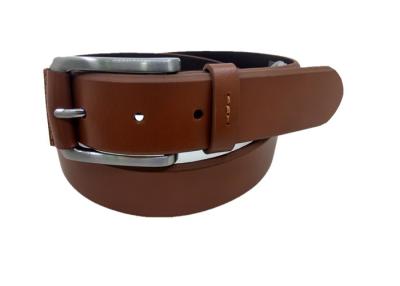 China Tan Color Pure Genuine Leather Belt From S To XL Size Available BSCI Approved for sale