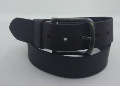 China Hand Milled Vintage Leather Belt , Dark Brown Cowhide Leather Belt for sale