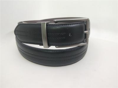 China Durable Men'S Reversible Belt Black Brown , Mens Double Sided Leather Belt for sale