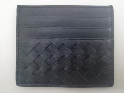 中国 人の編まれた革帯出登録者の札入れ6スロット/お金の細胞のブラウン1つの色 販売のため