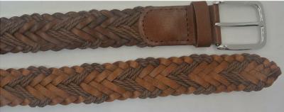 China Brown Mens Web Belt Belt ERS3031 Single Prong Buckle Style For Jeans for sale