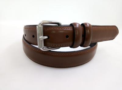 China Two Keeper Genuine Leather Belt Texture Roller Buckle OEM / ODM For Men for sale