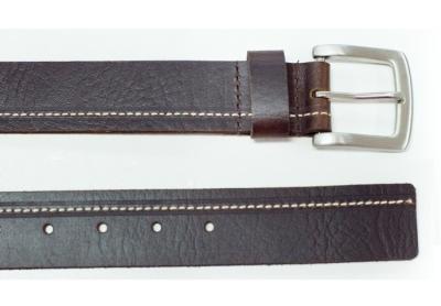 China Durable Genuine Leather Belt Buffalo Mens Casual Belts Customized Logo for sale