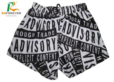 China Custom Mesh Lined Polyester Womens Board Shorts 5 Inch Inseam Silk Screen Printing for sale