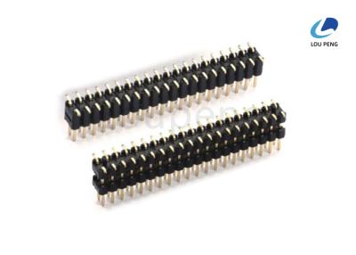 China Gold Plating PIN Header Connector SMT Double Row Contact Resistance 20M Ohms Max Perfect for Compact and Circuit Board Assemblies for sale