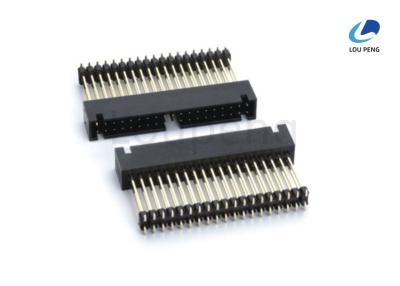 China Black standard IDC Socket BOX Header providing 1.0Amp current rating and phosphor bronze contact material designed for electrical interfaces for sale