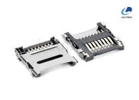 China micro pcb SD push sim card connector 8pin smt，mini sd card socket for sale
