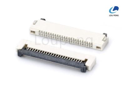 China Max processing Temp 230°C For 30 60 Seconds FPC FFC Connector with Phosphor Bronze Solder Tab and SMT Through Hole Technology THT Mounting Types for sale