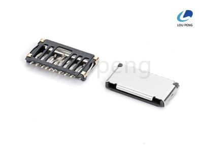 China Hl Temp Plastic UL 94V-0 Rated SD Holder Connector Offering Gold Plated Contact Plating and SD Card Slot Connector Type for Signal Transmission for sale