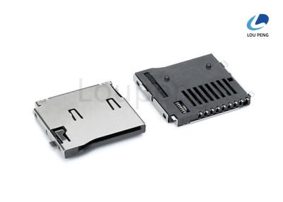 China Card retention force 10-20N SD Holder Connector featuring Tin Lead 100u Plating and Gold Plated Contact Plating suitable for device connections for sale