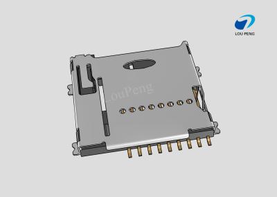 China SD Card Connectors, Secure Digital Compatible Card, 9 Position, Surface Mount, Right Angle for sale