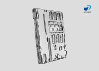 China SD Card Connectors, Secure Digital Compatible Card, 6 Position, Surface Mount, Right Angle for sale
