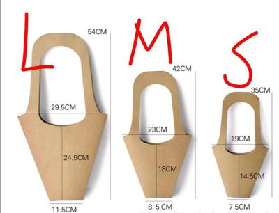 China Portable Waterproof Kraft Paper Flower Bags For Silk Flowers Soap Flowers for sale