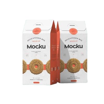 China Offset Printed Biscuit Folding Paperboard Boxes ISO9001 Kraft Macaroni Salad Box for sale