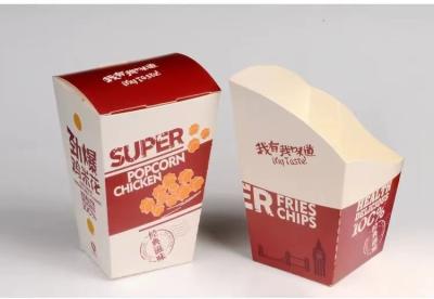 China Fried Chicken Food Container Paper Box 10.6*9.7*6.5cm Paper Take Away Containers for sale