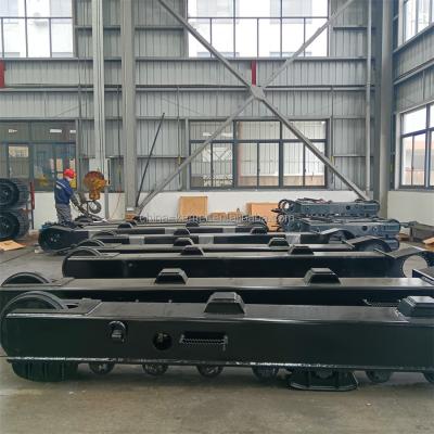 China Chassis de carris de aço pesado de 25 toneladas para máquinas industriais e para carroças resistentes à venda