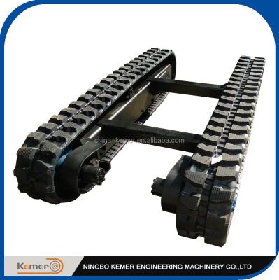China Gebruikt 5 ton rubberen kruiponderstel en chassis voor zware apparatuur Te koop