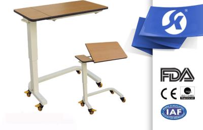 China Modern Height Folding Hospital Dining Table Desk With Spraying Steel Stent for sale