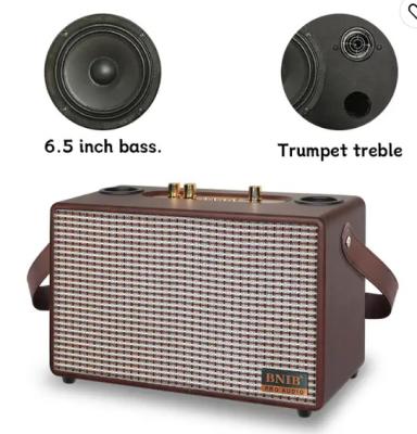 China 16W Retro Portable Bluetooth Speaker TWS USB Outdoor BT Speaker for sale