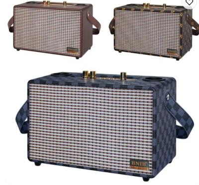 China 16W Retro Portable Bluetooth Speaker TWS USB Outdoor BT Speaker for sale