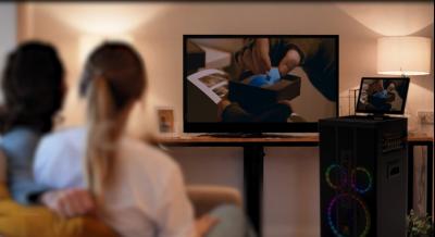 China Wireless Touch Screen Android System Karaoke Speaker Crystal Clear for sale