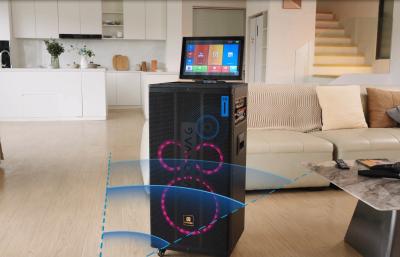 China Wireless Touch Screen Android System Karaoke Speaker Crystal Clear for sale