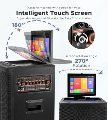 China Wireless Touch Screen Android System Karaoke Speaker Crystal Clear for sale