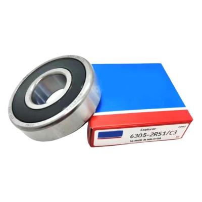 Cina 2RS Seals Type Deep Groove Ball Bearings 6305-2RS1/C3 con Bore Size 0 25 mm in vendita