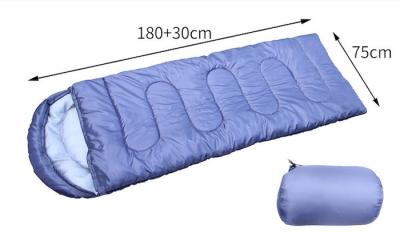 China Waterproof 200GSM Hollowfiber Mountain Sleeping Bags Camouflage Envelope Design for sale