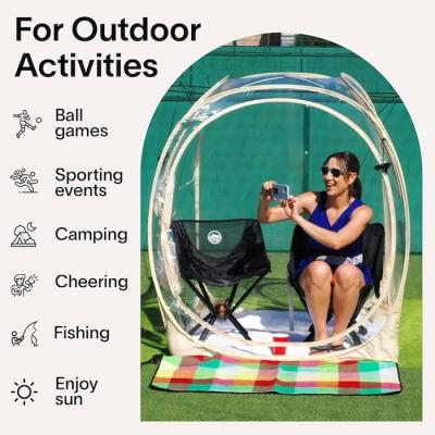 Cina 160*160*160CM Tenda di campeggio trasparente all'aperto con telaio in acciaio resistente Protezione UV poliestere in vendita