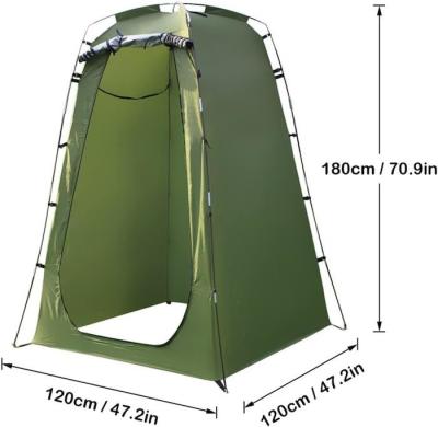 China 120*120*180CM Green Color Silver Coated Polyester Pop Up Privacy Tent Waterproof For Camping Beach Outdoor Events for sale