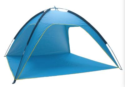 Cina Riparo all'aperto rivestito d'argento blu 210X210X130cm della spiaggia di pop-up del poliestere delle tende di campeggio 190T in vendita