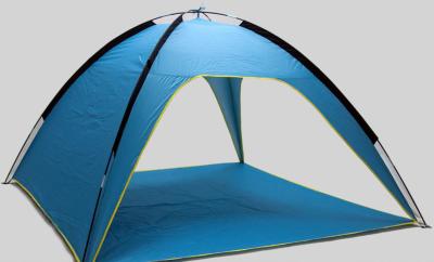 Cina Riparo all'aperto rivestito d'argento blu 210X210X130cm della spiaggia di pop-up del poliestere delle tende di campeggio 190T in vendita