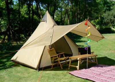 Cina Tenda indiana all'aperto 320X260X200CM di Yurt di tepee delle tende di campeggio della tela bianca del cotone in vendita