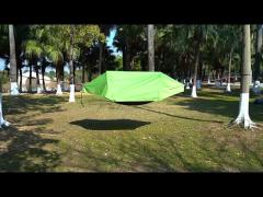 270*140cm Buiten gele waterdicht 210T Polyester Draagbare Kampertent 70D Ripstop Nylon Muizennet Hangmat 2 in 1