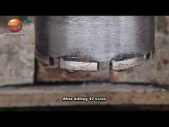 Reinforced concrete core bit drilling test