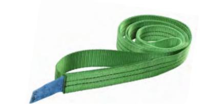 China Describes Lifting Sling Made Of Flat Polyester Webbing Rated For A Maximum Load Of 4 Tonnes Featuring An Eye-and-eye Design Loops At Both Ends Colored Blue for sale