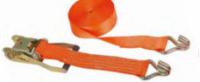 China 2 Inch Polyester Ratchet Tie Down Straps Flat Hooks 833 lbs WLL 2500 lbs Break Strength for sale
