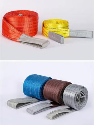 China Heavy-Duty 100% Polyester Flat Woven Webbing Slings | EN1492-1 Certified | Safety Factor 7:1 for sale