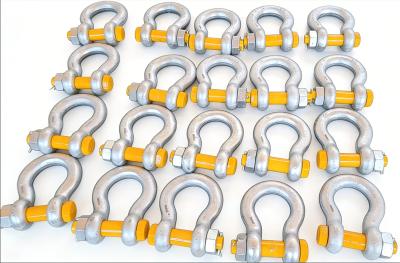 China Screw Pin Bow Shackle with Screw Collar Pin for Heavy Duty Lifting & Rigging for sale