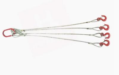 China Galvanized 4-Leg Steel Core Steel Wire Rope Lifting Sling for sale