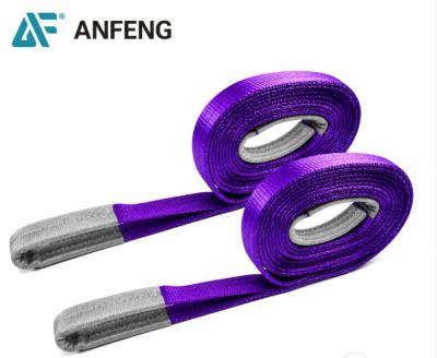 China PURETEX 1 Ton Lifting Sling – 1m to 10m Lengths | 30mm Width | Polyester Webbing (Purple) for sale
