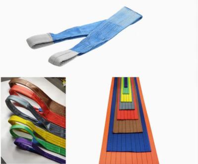 China Polyester 8 Ton Lifting Single & Double Ply Flat Webbing Slings High-Efficiency Load Control for sale