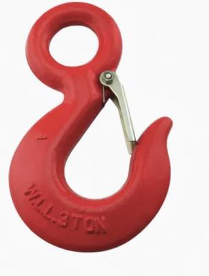 China S320 Eye Hook, Drop Forged Carbon Steel & Stainless Steel Hook with Safety Latch for Crane Lifting Hardware for sale