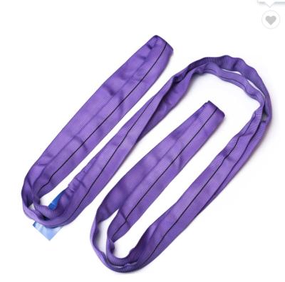 China 19mm 8 Meters Polyester Round Sling , 1000KG Endless Lifting Straps for sale