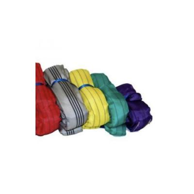 China 100% Polyester 52mm Gray Four Tonne Poly Round Slings for sale